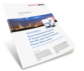 Speed Optimized Analysis of Aqueous Solutions by ICP-OES