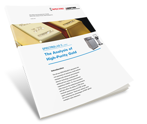 Analysis of High-Purity Gold Using the SPECTROLAB S