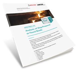 Analysis of Slag Prepared as Fused Beads Using ED-XRF