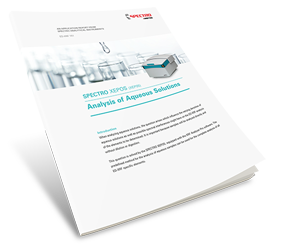 Analysis of Aqueous Solutions Using XRF Spectrometry