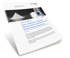 Limits of Detection in Lithium Hydroxide Matrix with DSOI