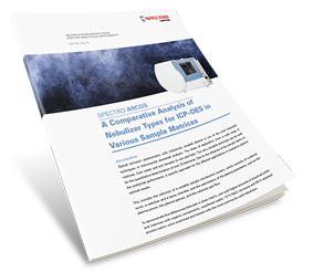 Analysis of Nebulizer Types for ICP-OES in Various Sample Matrices