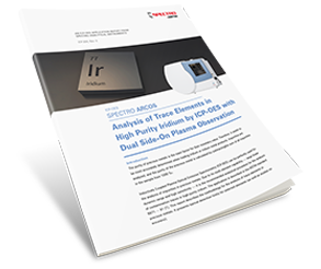 Analysis of Trace Elements in High Purity Iridium by ICP-OES
