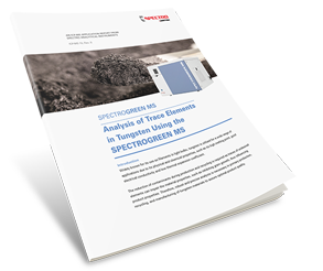 Analysis of Trace Elements in Tungsten Using ICP-MS