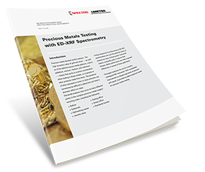 Precious Metals Testing with Advanced ED-XRF Spectrometry