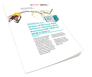XRF Analysis of Ultra-Low Sulfur Content in Automotive Fuels
