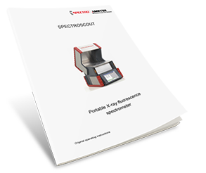 User Manual of the SPECTROSCOUT ED-XRF Analyzer | SPECTRO