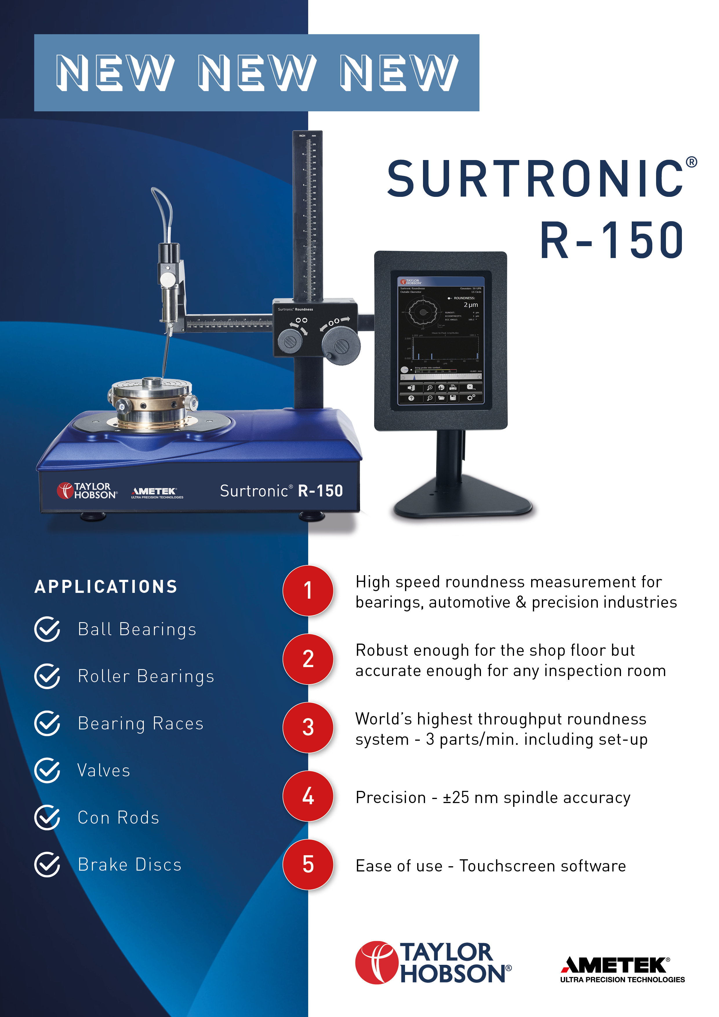 Surtronic® R-150 Roundness Measuring Equipment [ Infographic ]