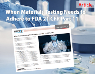 FDA 21 CFR Part 11 Compliance | Material Testing Solutions