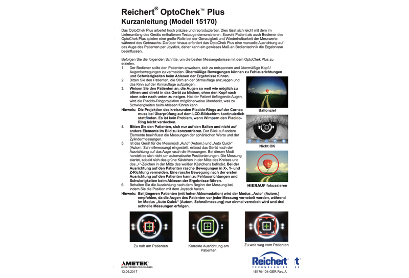 OptoChek® Plus - Auto Refractor + Keratometer