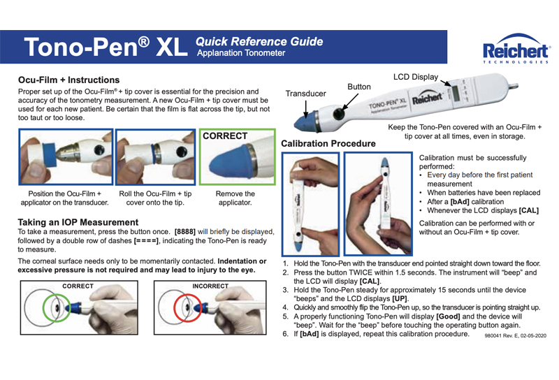 Tono-Pen® XL test