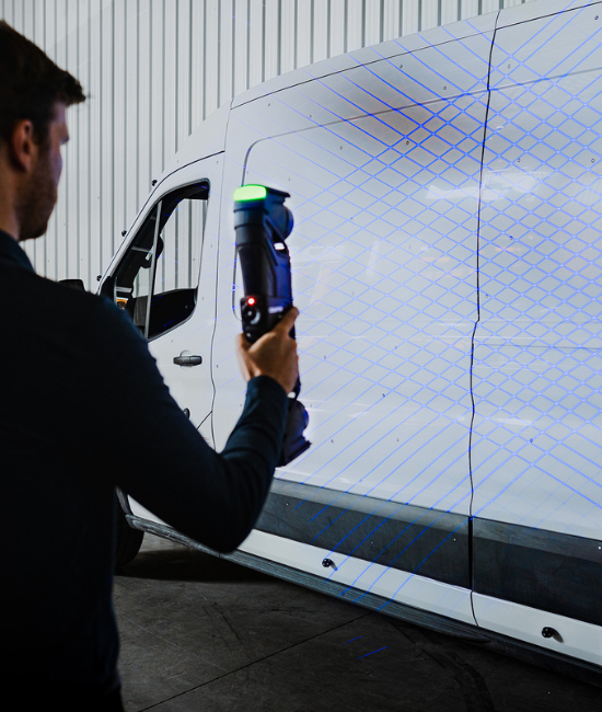 Escáner 3D portátil de grado de metrología diseñado para piezas grandes